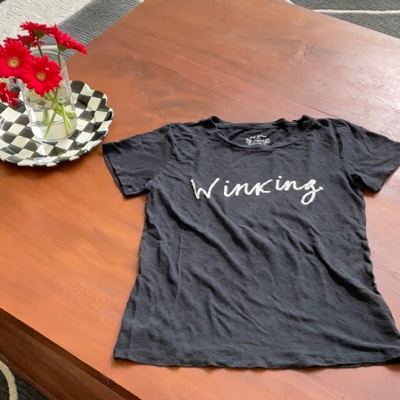 J. Crew | Tops | J Crew Hugo Guinness Collaboration 0 Linen Winking Tee ...